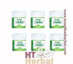 Green Herb Borneol Solution Pim Saen Cotton Balm Oil 6 PCS.