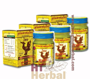 Hong Thai Yellow Balm Plai (Zingiber cassumunar) Herbal Balm