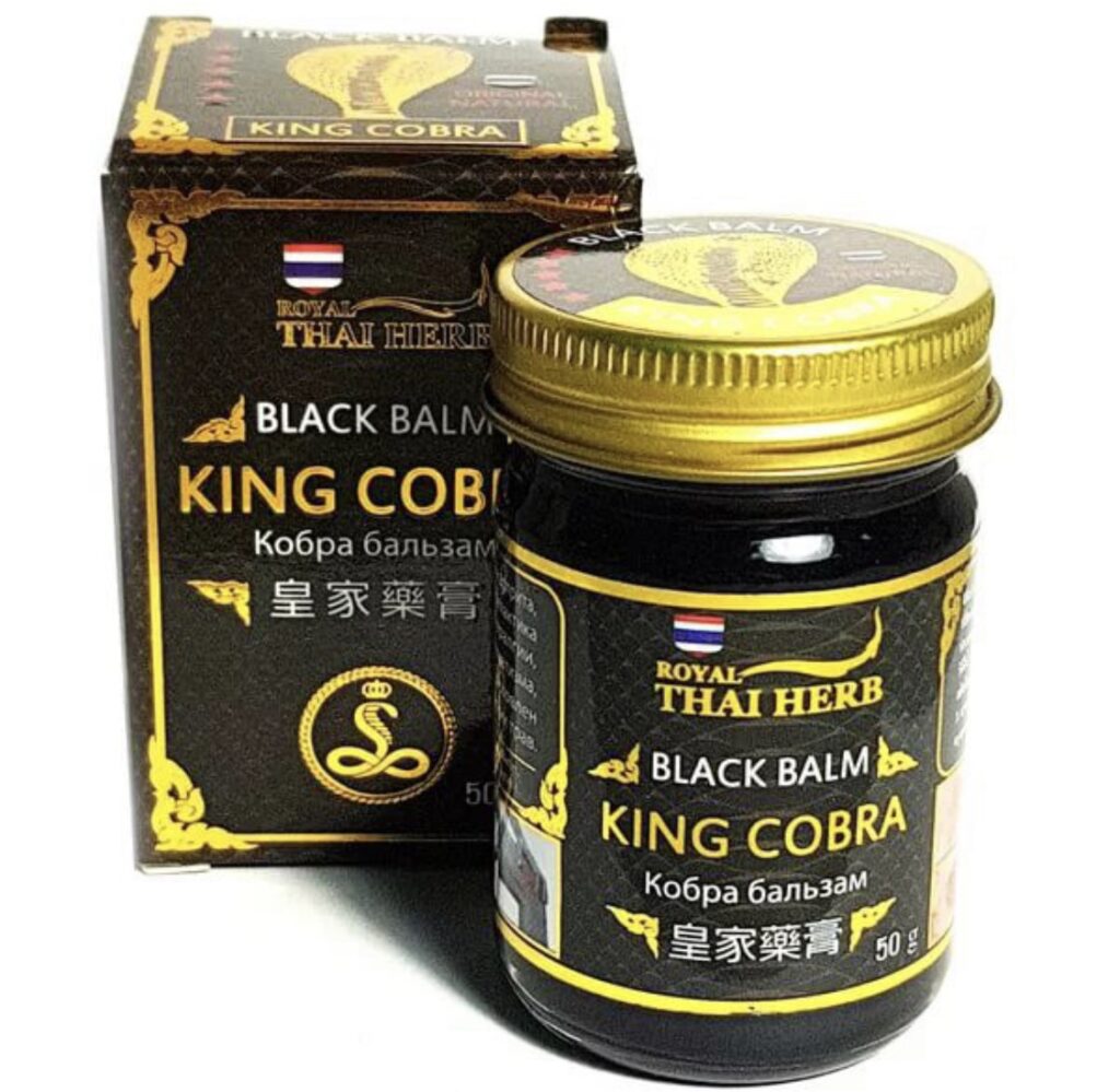 Royal Thai Herb Black Balm King Cobra 50 g Thai black balm