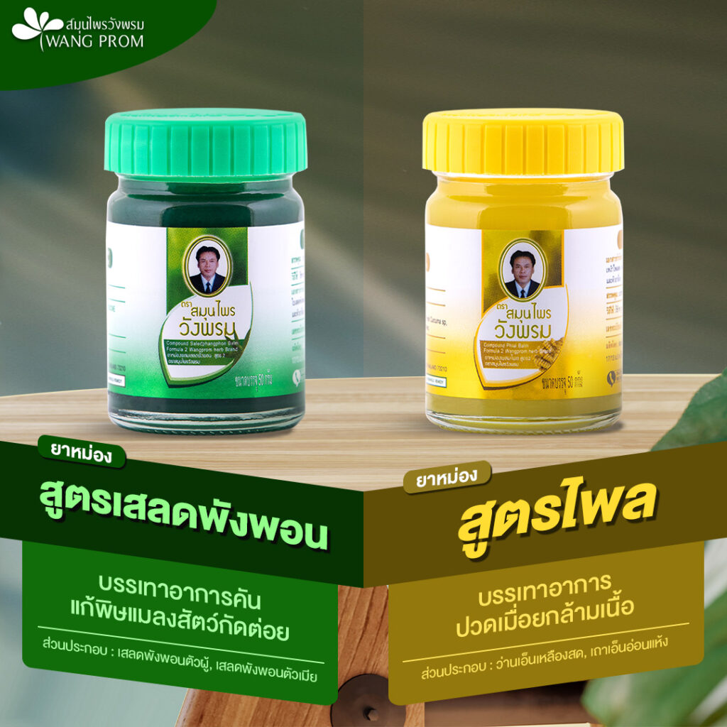 Wang Prom Herb Compound SaledPhangPhon Balm Thai Green Balm